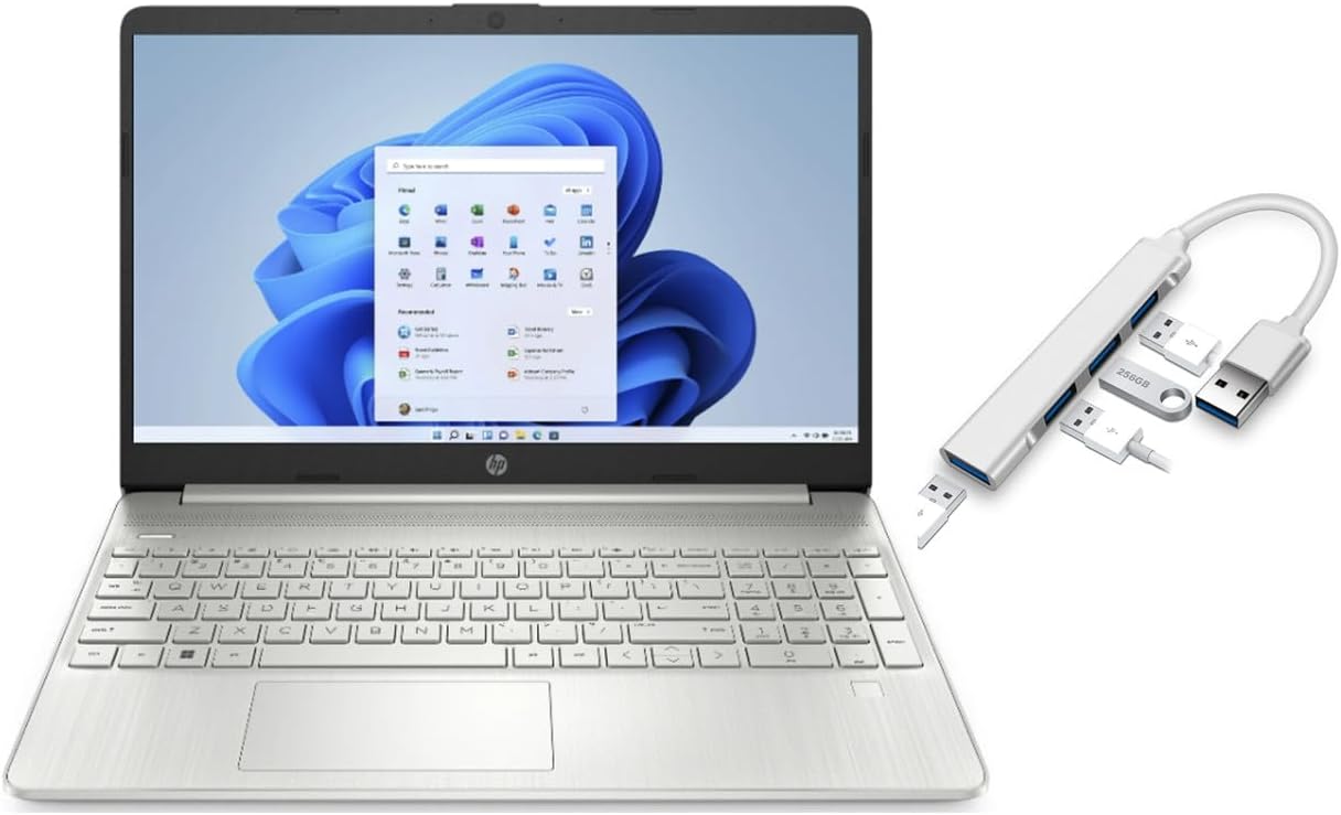 HP 15.6 i3-1215U, 8GB RAM, 256GB SSD, Intel UHD Graphics, Fingerprint ...